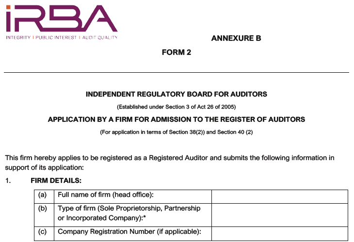 Board Notices > Independent Regulatory Board for Auditors ...